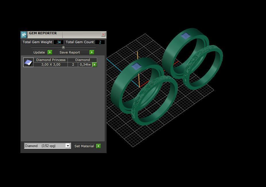 Wedding rings 3d print model C04 3D model 3D printable | CGTrader