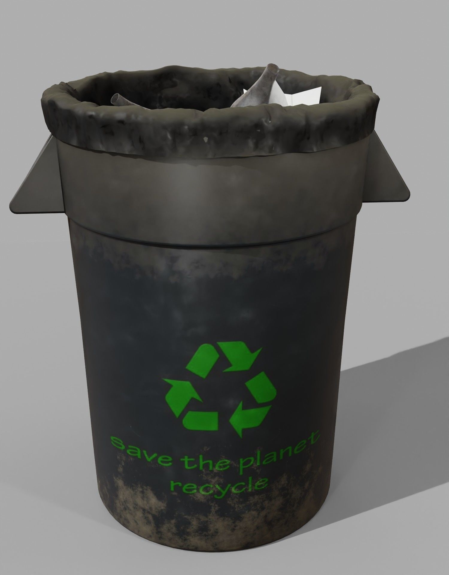 3D model recycle bin VR / AR / low-poly | CGTrader
