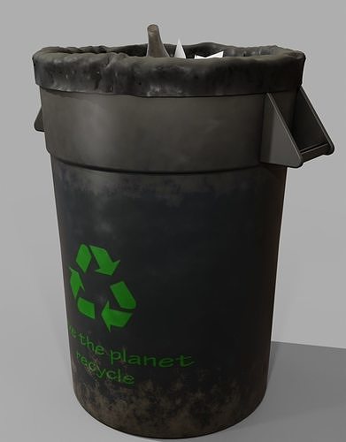 3D model recycle bin VR / AR / low-poly | CGTrader