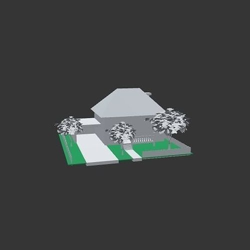 Simple village house 1 free VR / AR / low-poly 3D model | CGTrader