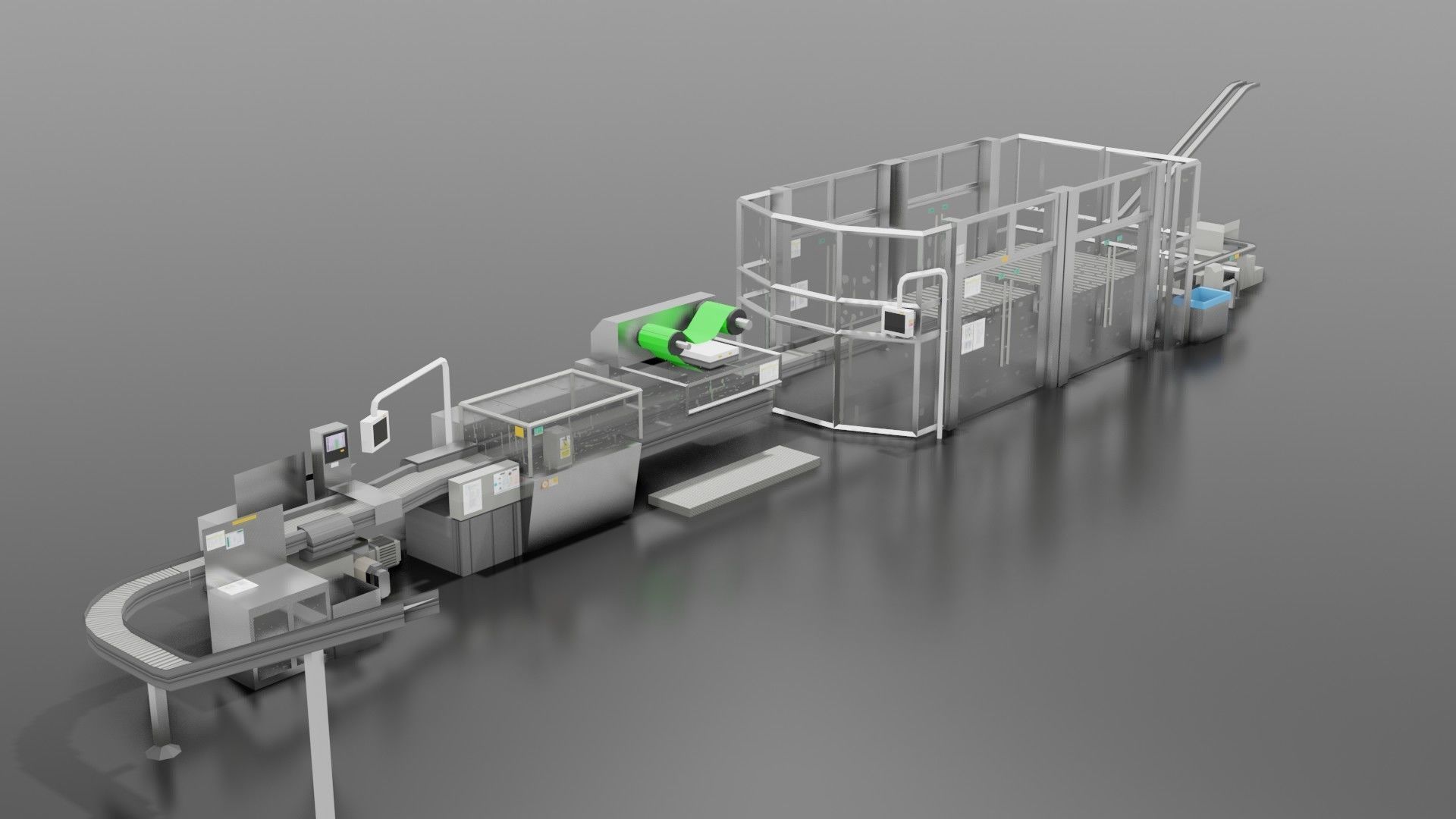 3D model Packaging Line VR / AR / low-poly | CGTrader