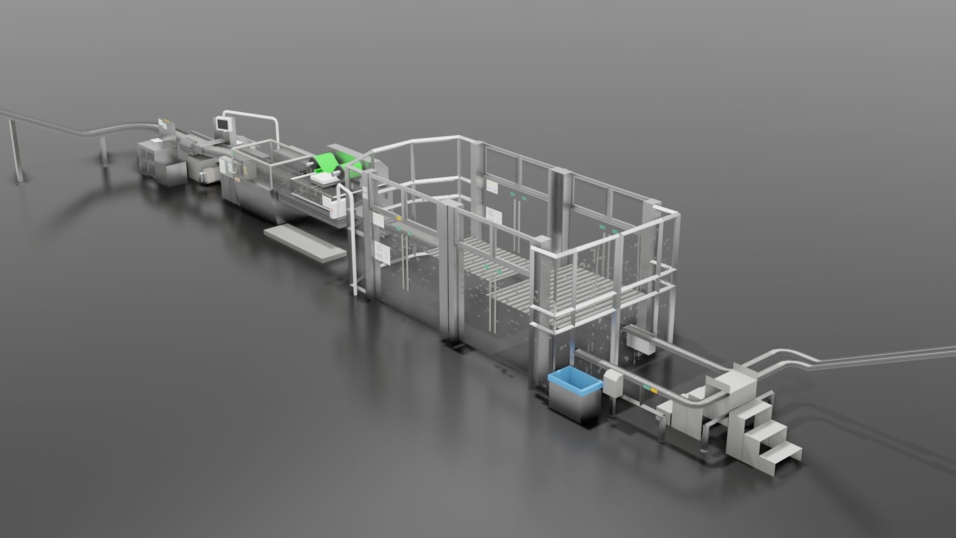 3D model Packaging Line VR / AR / low-poly | CGTrader