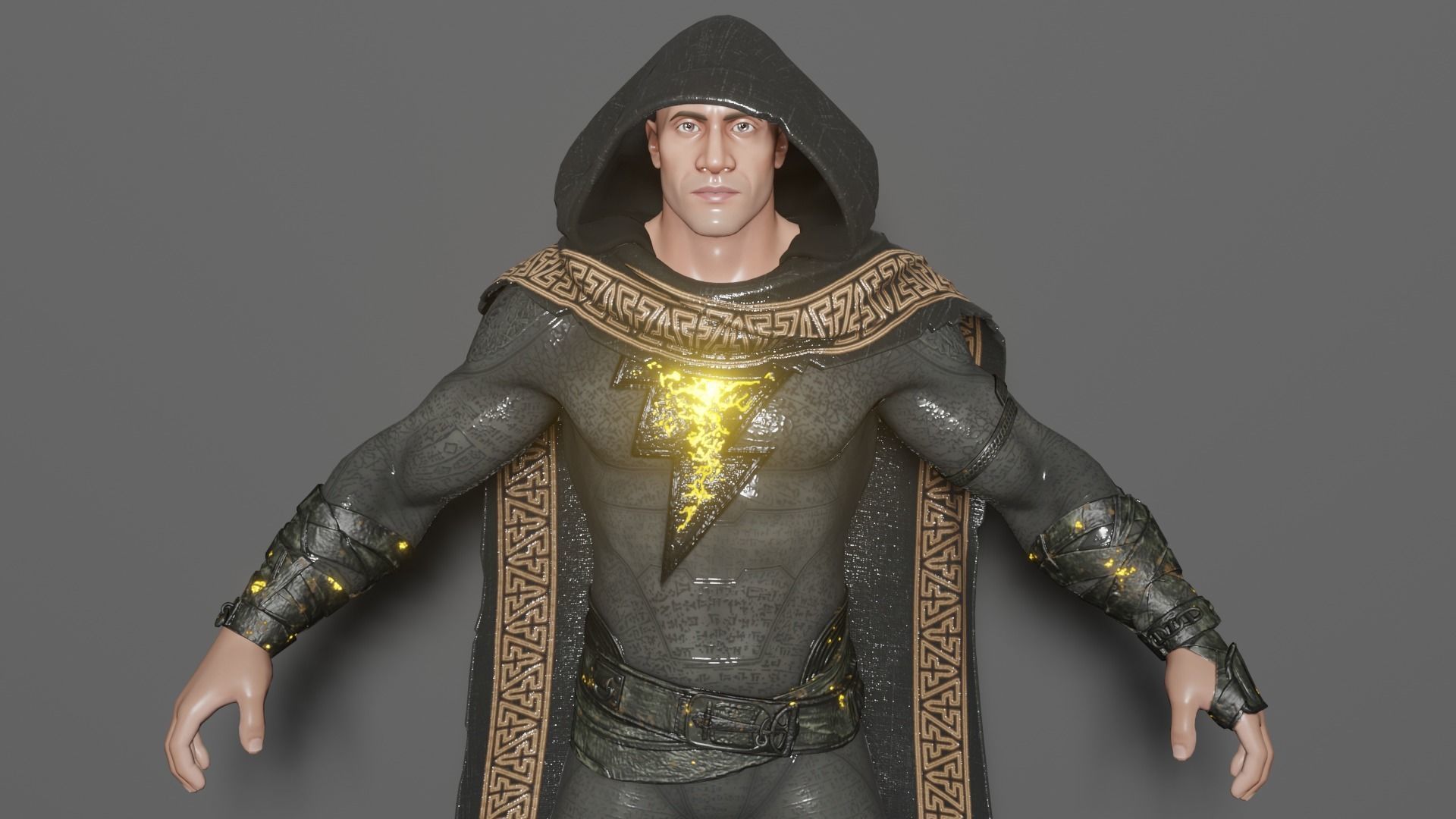 Black Adam 3D model rigged | CGTrader