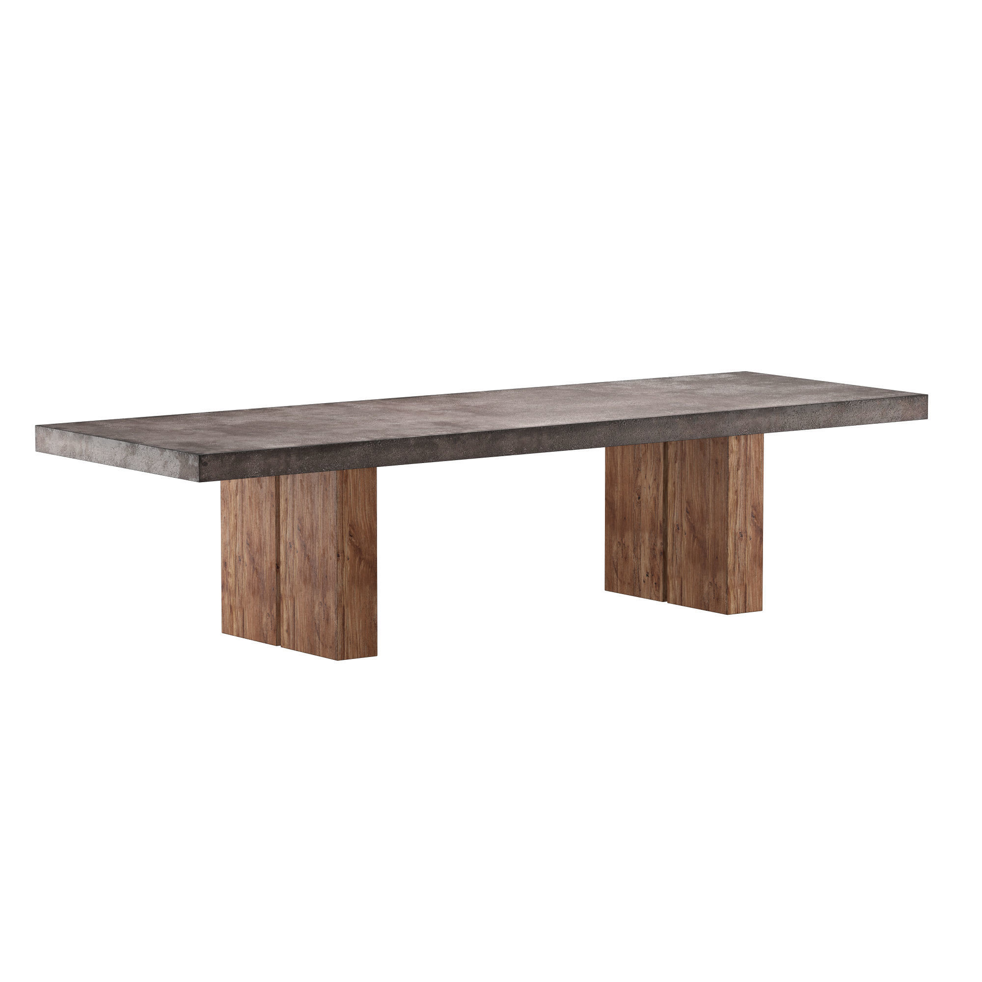 SOLANO CONCRETE TEAK RECTANGULAR DINING TABLE 3D model | CGTrader