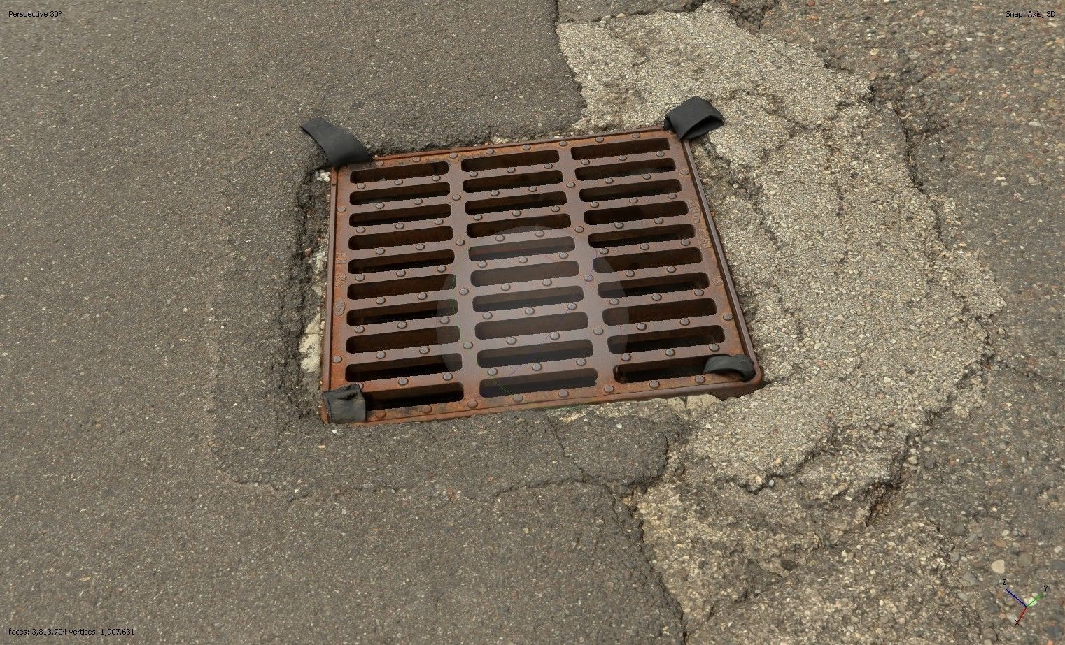 Drain cover raw scan 3D model | CGTrader