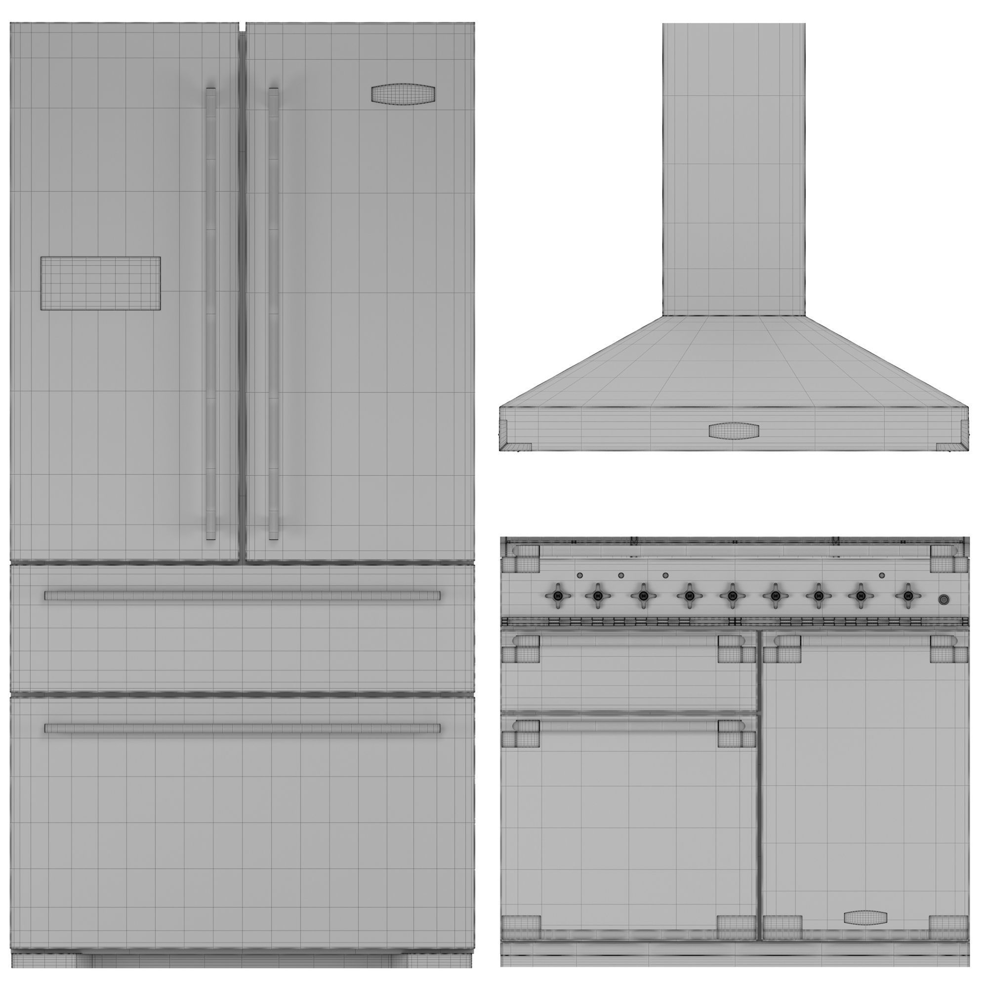 Kitchen appliances RANGEMASTER 3D model | CGTrader