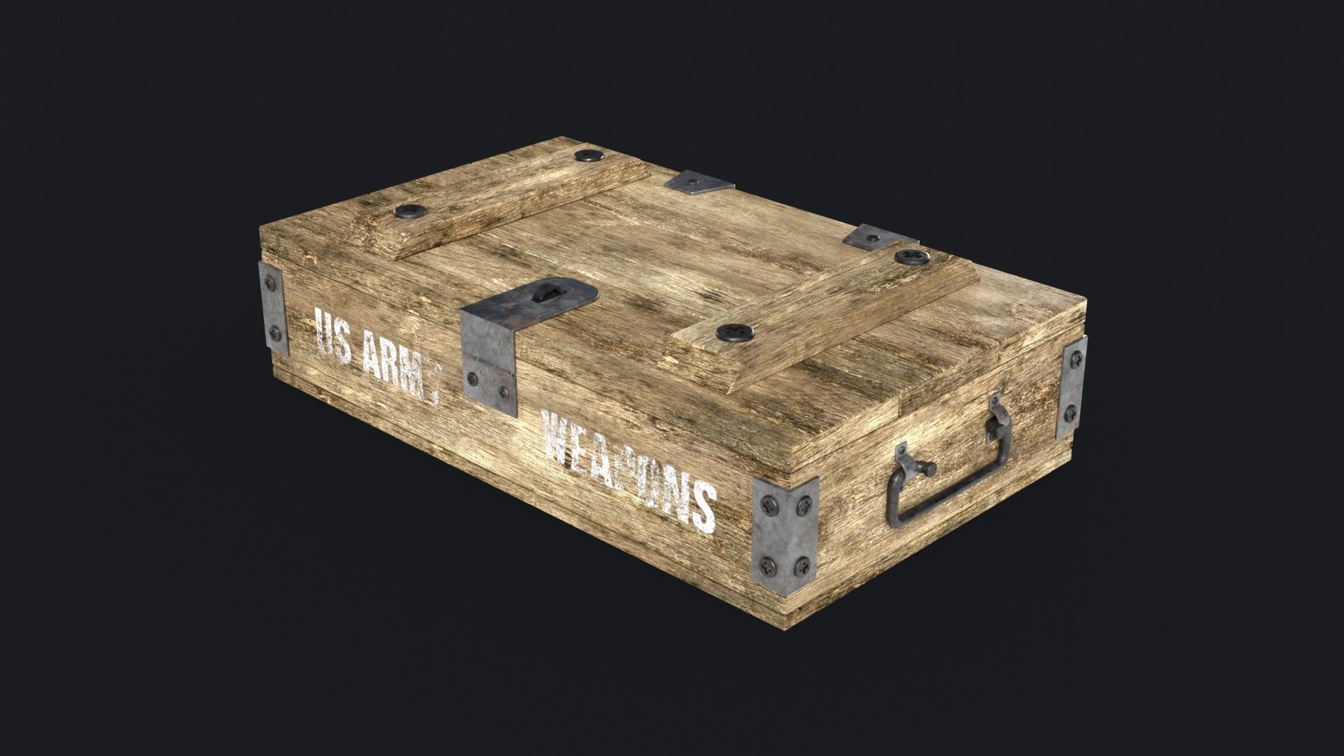 WOODEN ARMY CRATE free VR / AR / low-poly 3D model | CGTrader