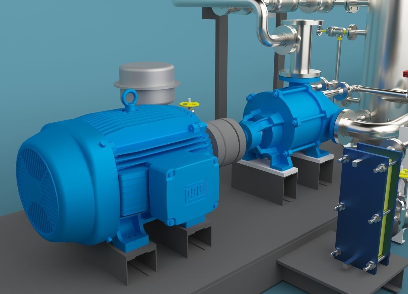 Gas compressor 3D model | CGTrader