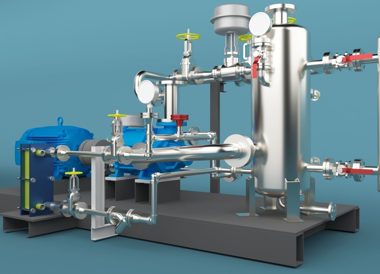 Gas compressor 3D model | CGTrader