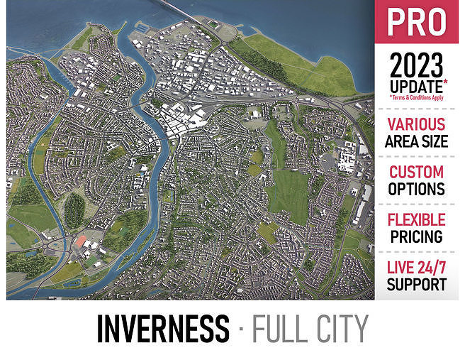 3D model Inverness VR / AR / low-poly | CGTrader