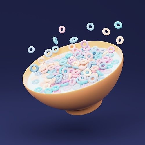 Cereals as 3D icon 3D model | CGTrader