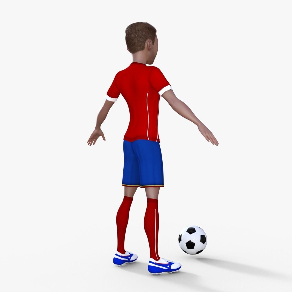 Cartoon Footballer Rigged 3D model rigged | CGTrader
