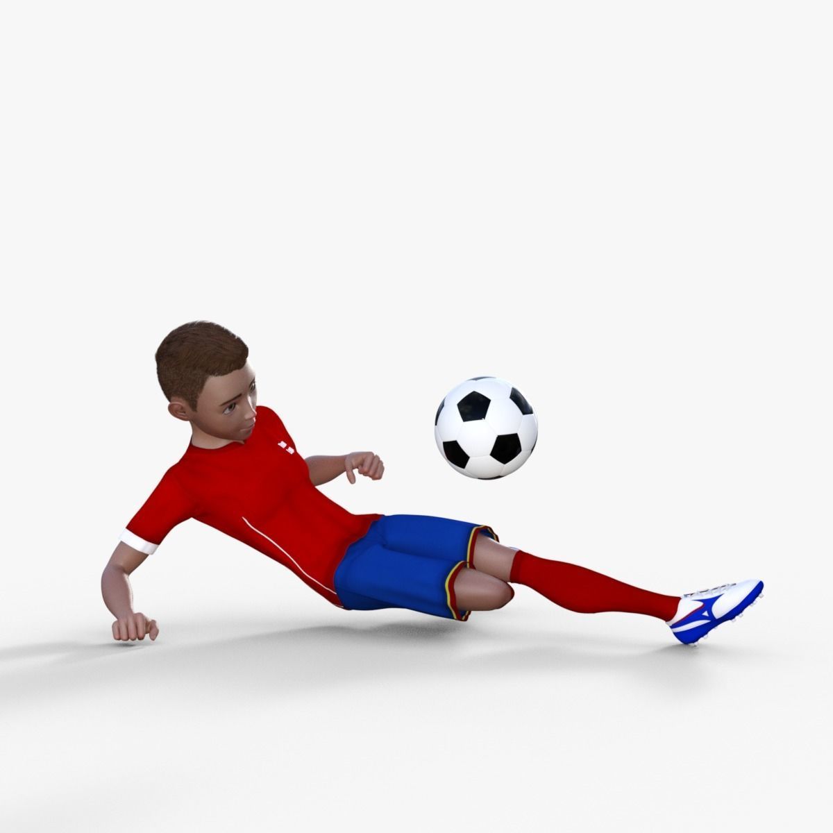 Cartoon Footballer Rigged 3D model rigged | CGTrader