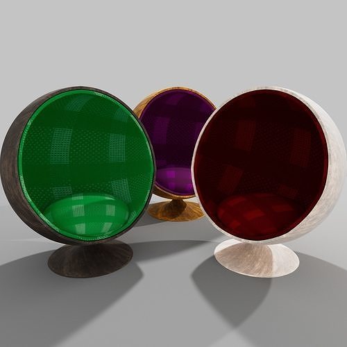 Cylindrical chair 3D model | CGTrader