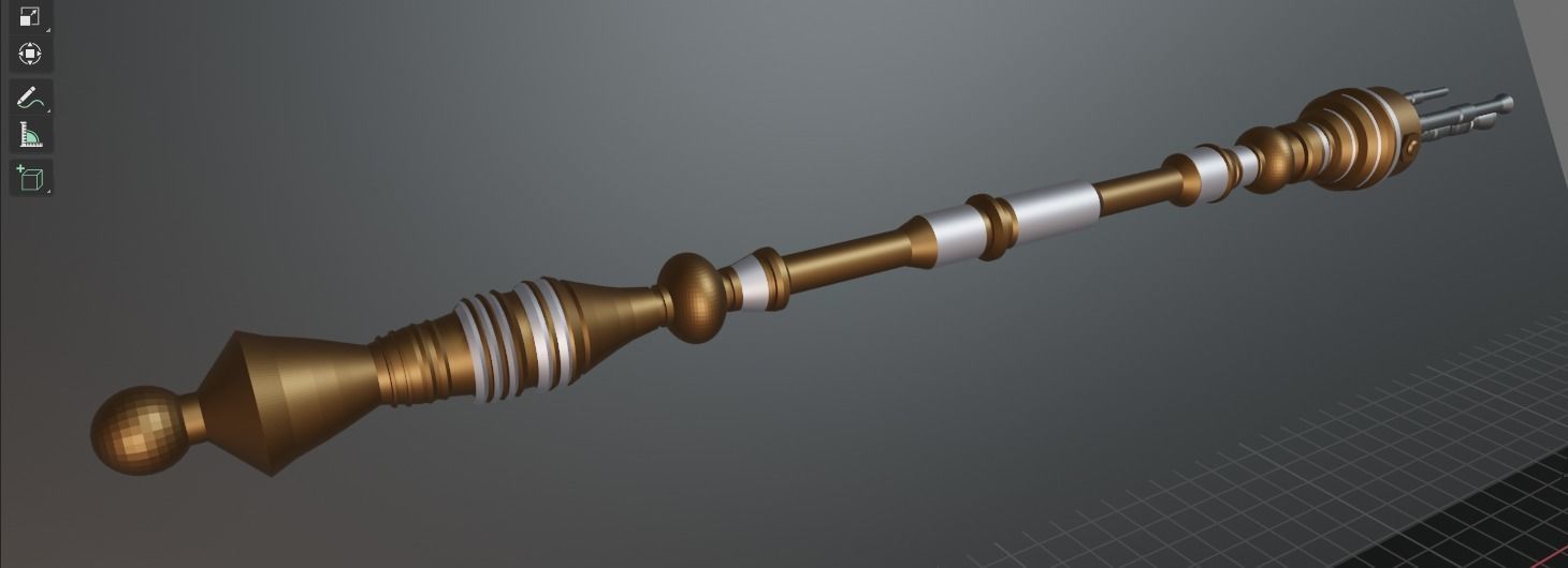 Steampunk Magic Wand 3D model 3D printable | CGTrader