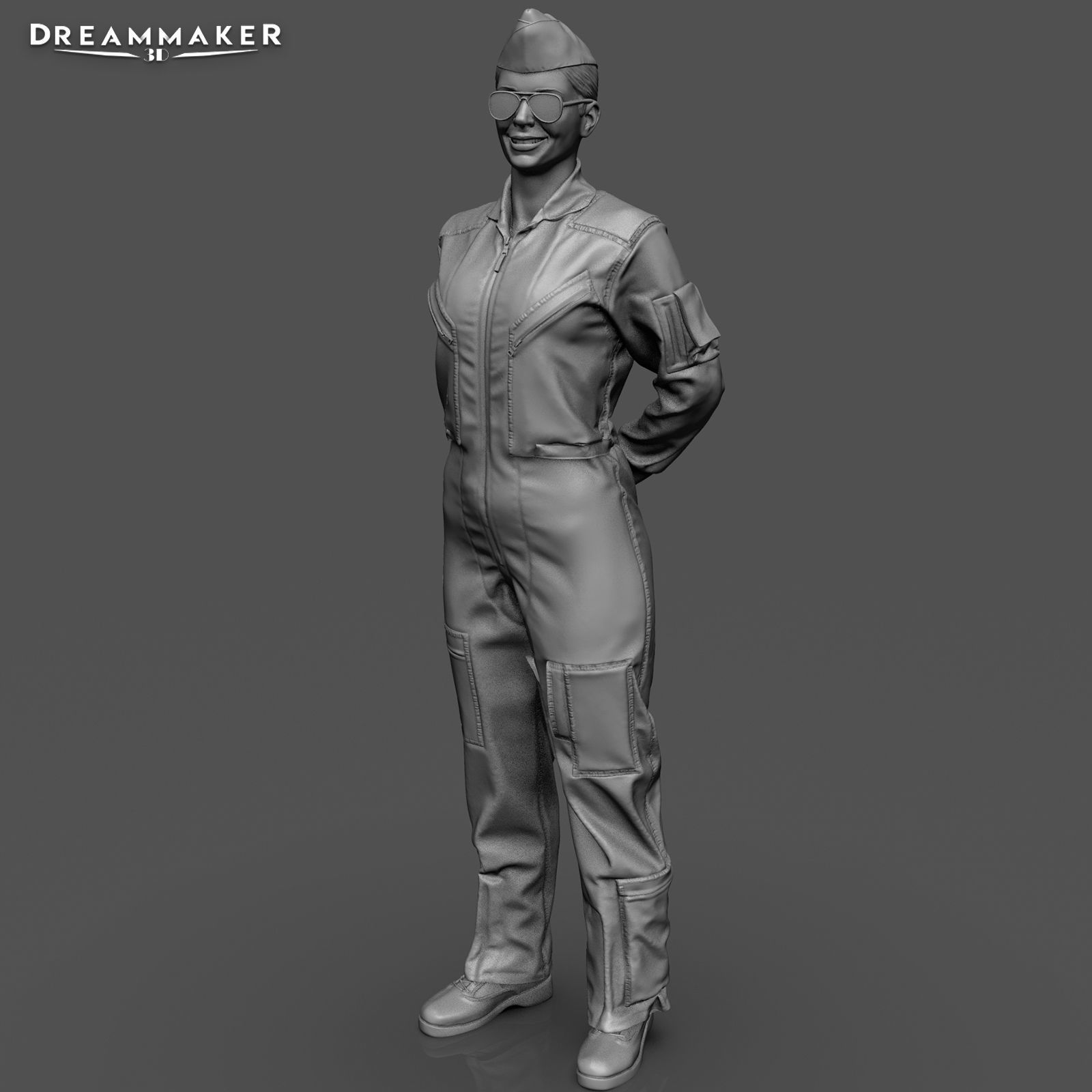 Female Pilot 3D model 3D printable | CGTrader
