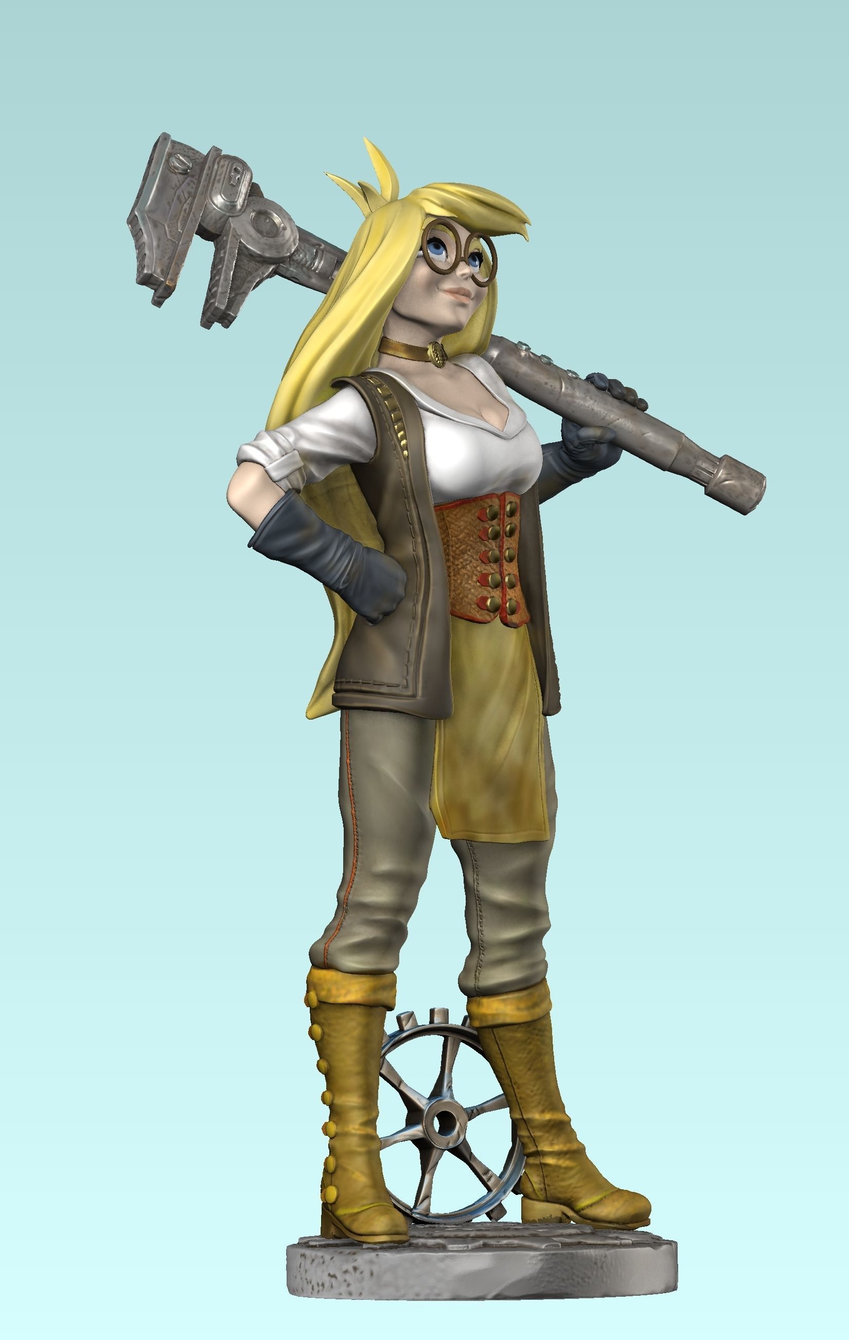 Girl Genius 3D model 3D printable | CGTrader