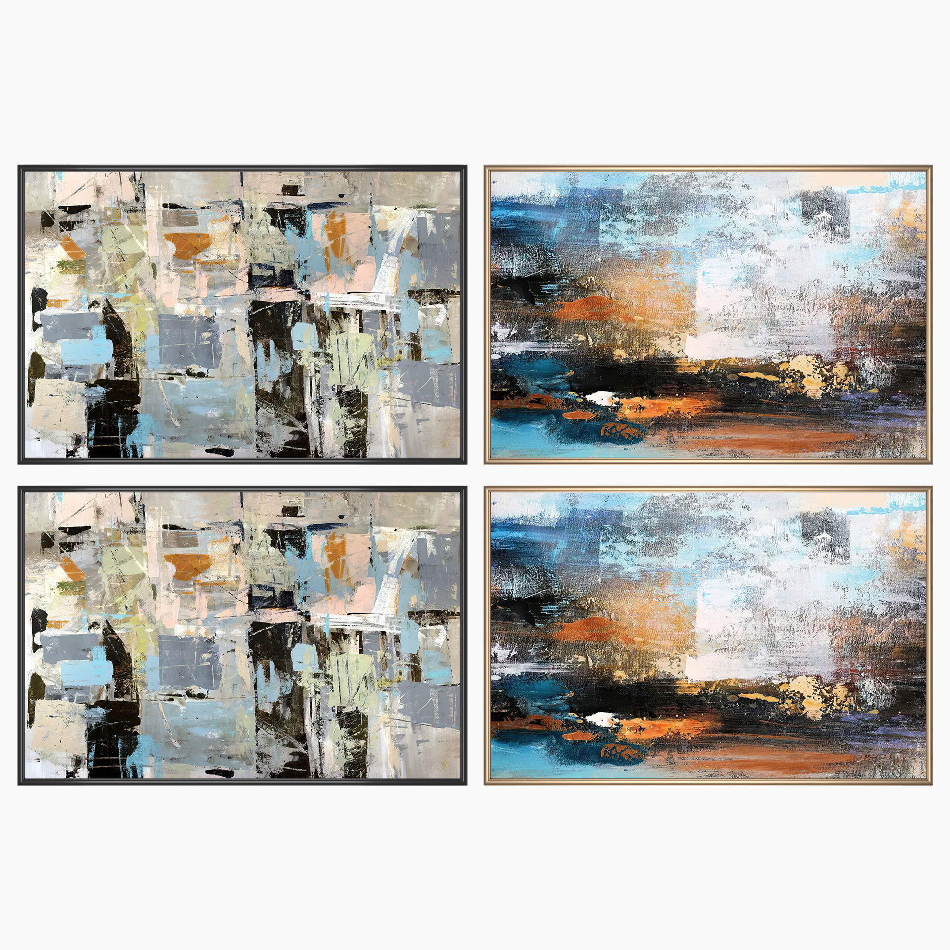 Wall Art Set 3819 3D model | CGTrader