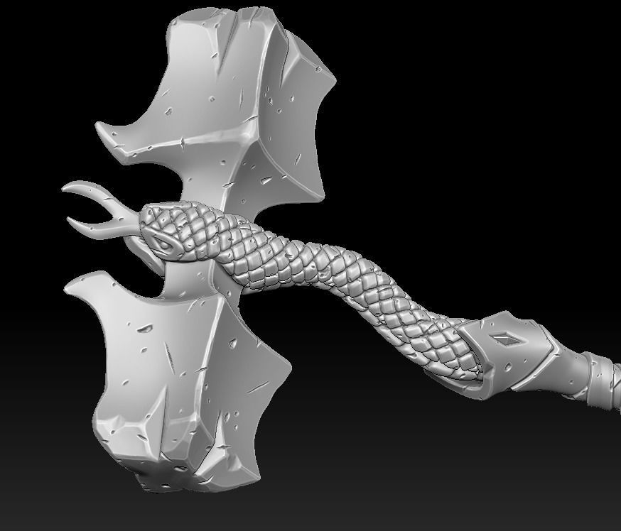 Snake battle hammer 3d print 3D model 3D printable | CGTrader