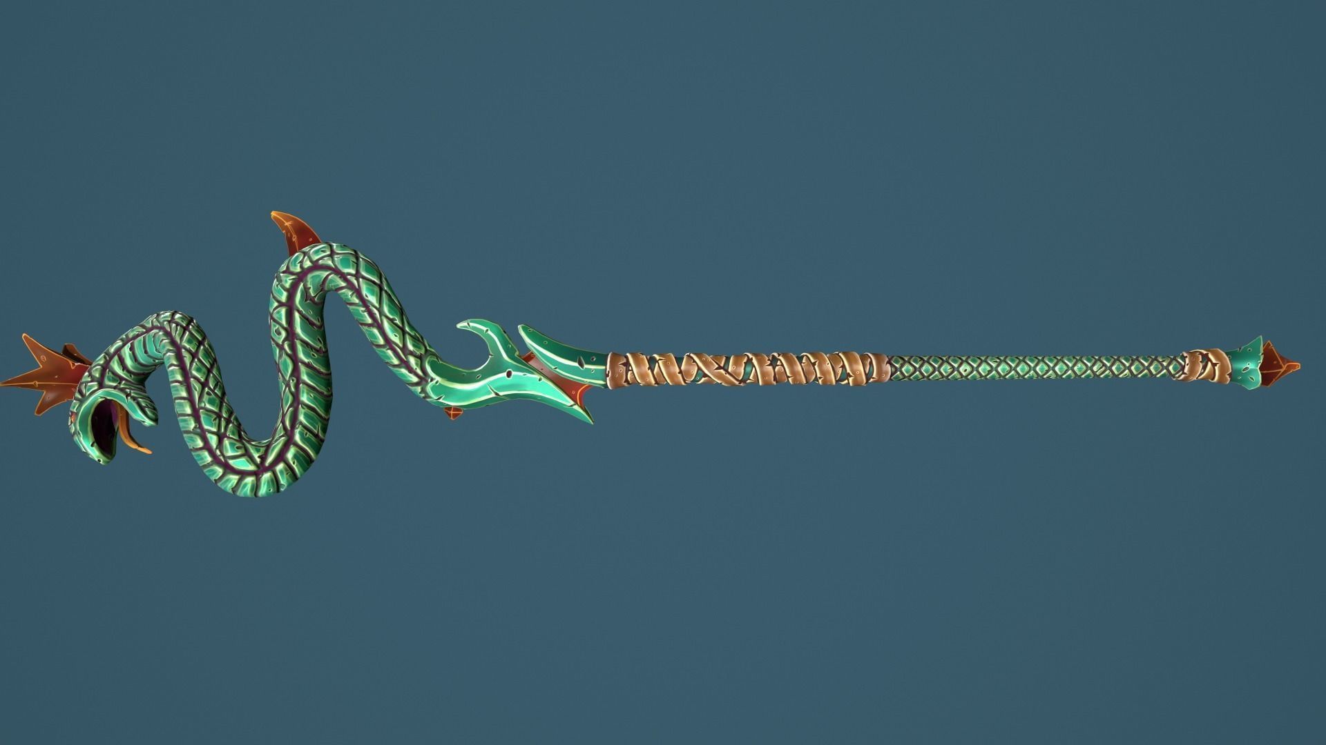 3D model Snake staff 3d print VR / AR / low-poly | CGTrader