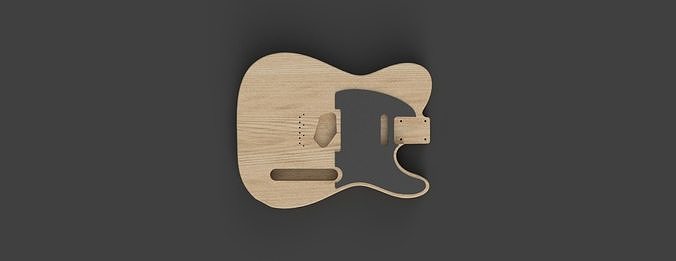 CNC Fender Telecaster Guitar Body 3D CAD Model 3D model | CGTrader