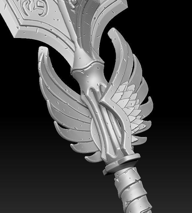 Rune mace 3d print 3D model 3D printable | CGTrader