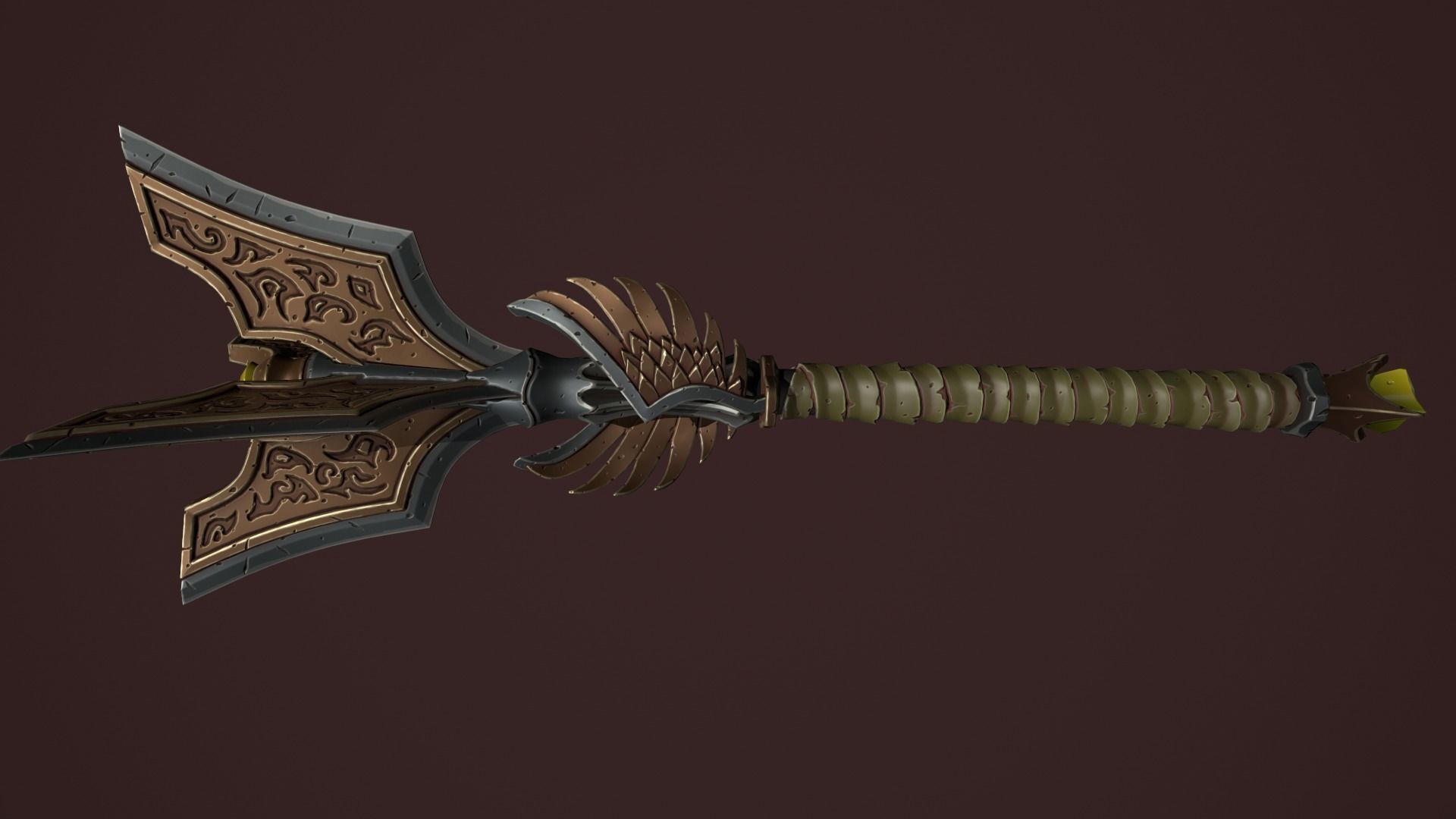 Rune mace 3d print 3D model 3D printable | CGTrader