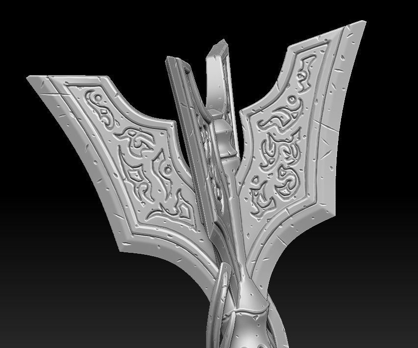 Rune mace 3d print 3D model 3D printable | CGTrader