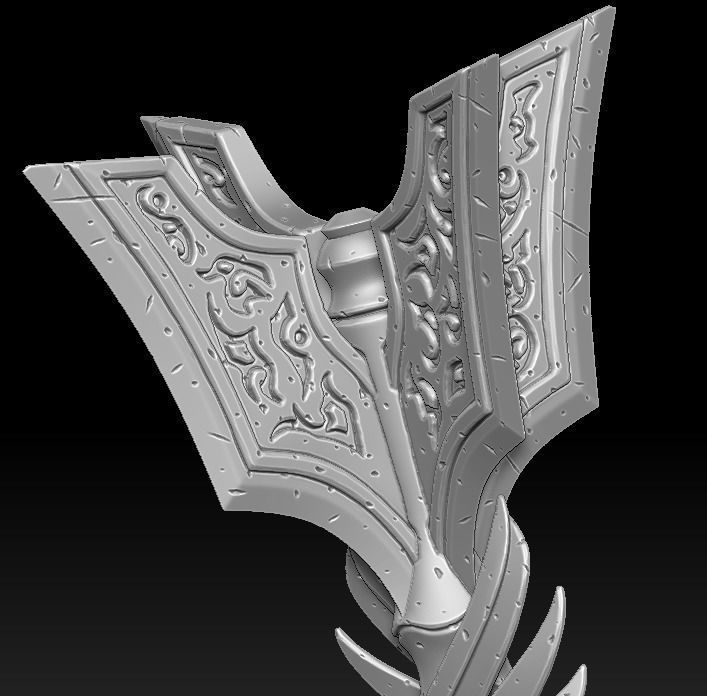 Rune mace 3d print 3D model 3D printable | CGTrader
