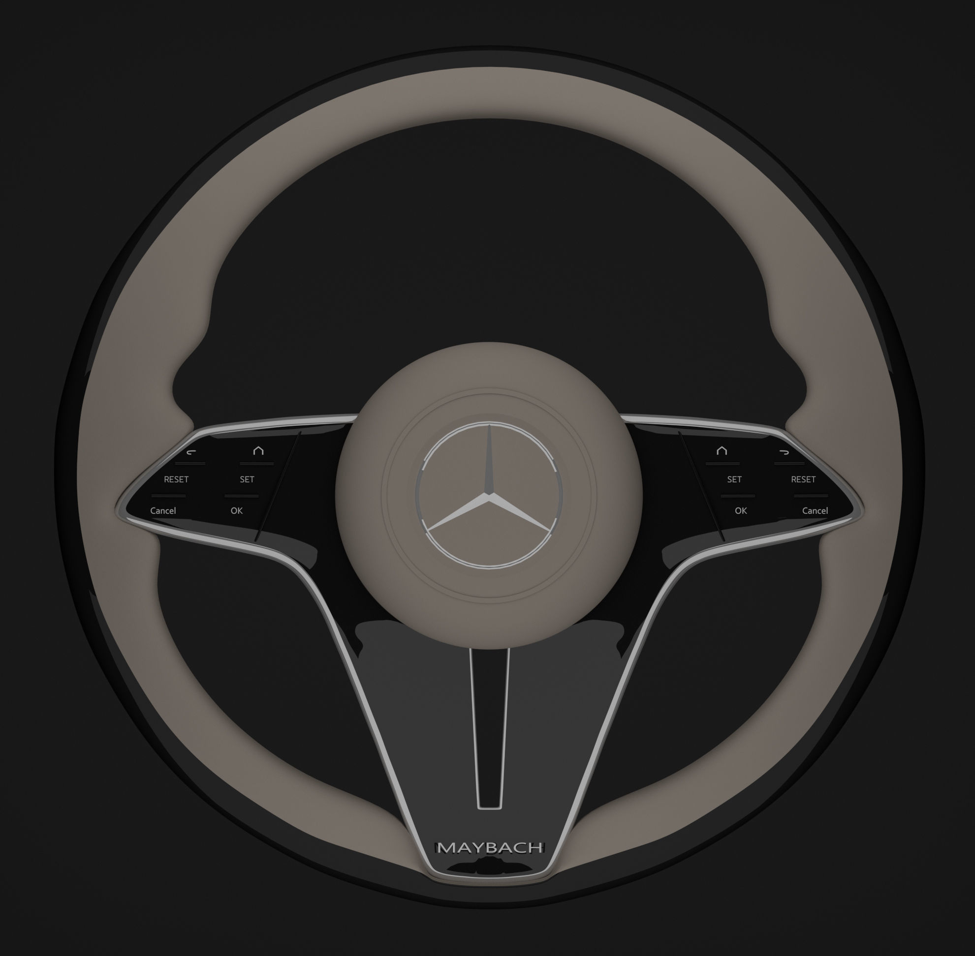 Mercedes Maybach Steering Wheel 3D model | CGTrader
