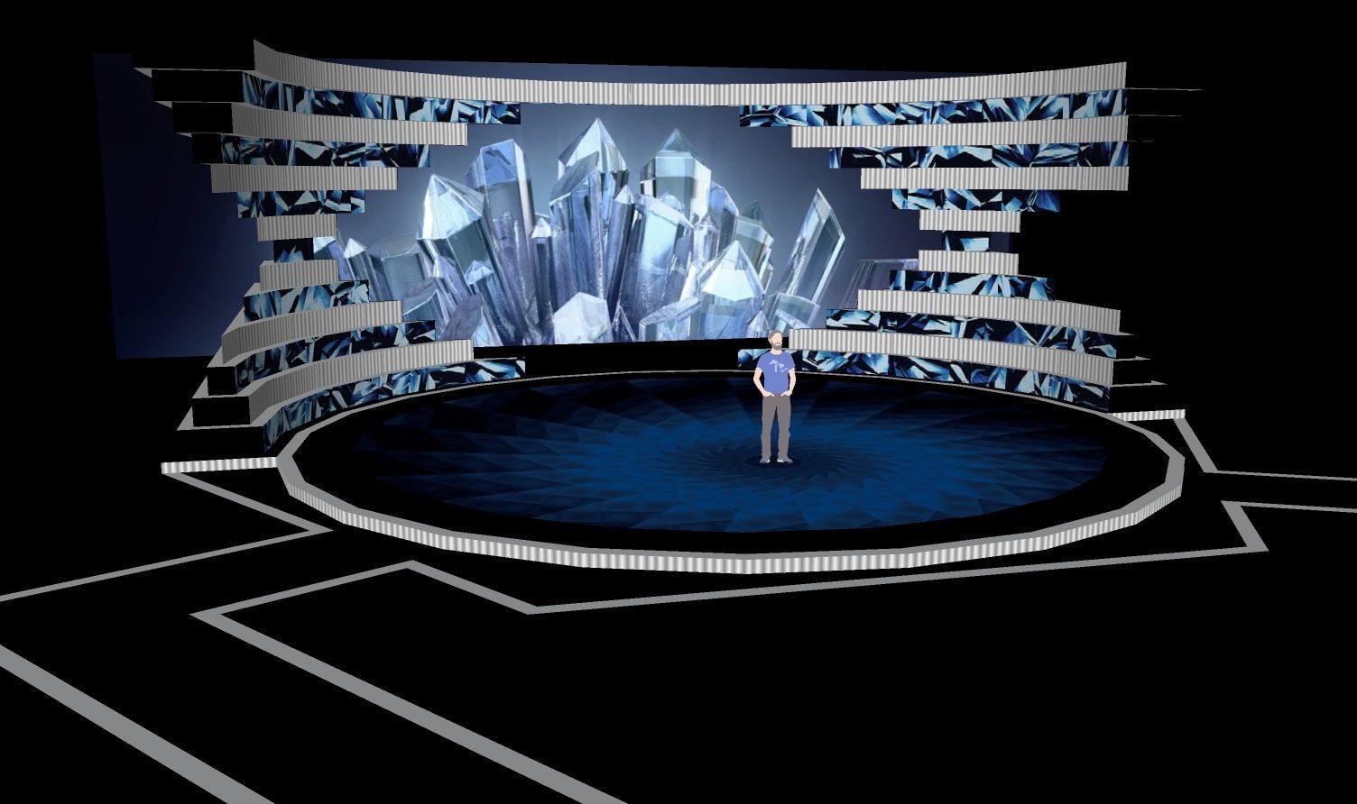 Virtual Stage Design 3D model | CGTrader