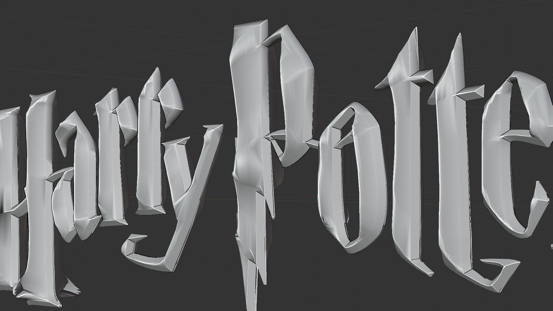 Harry Potter - 3D Title - FREE free VR / AR / low-poly 3D model | CGTrader