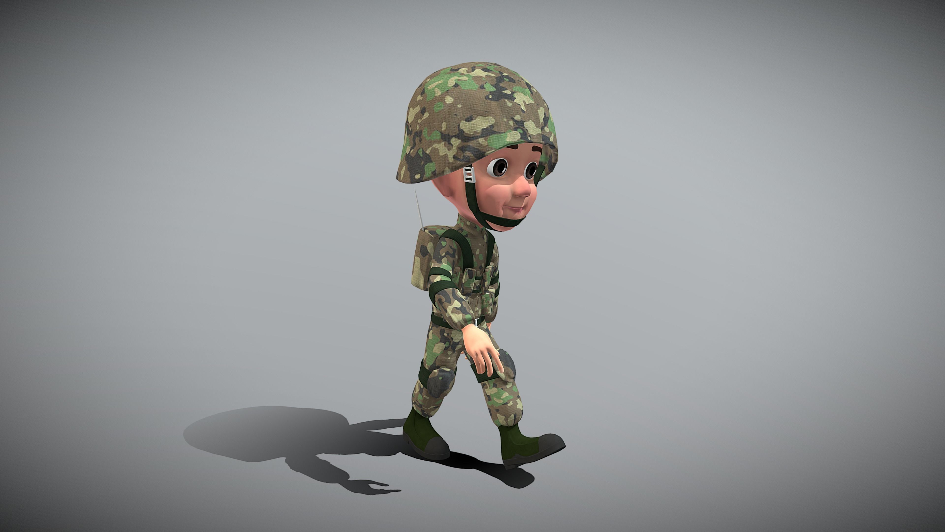 3D model Cartoon Soldier VR / AR / low-poly rigged animated | CGTrader