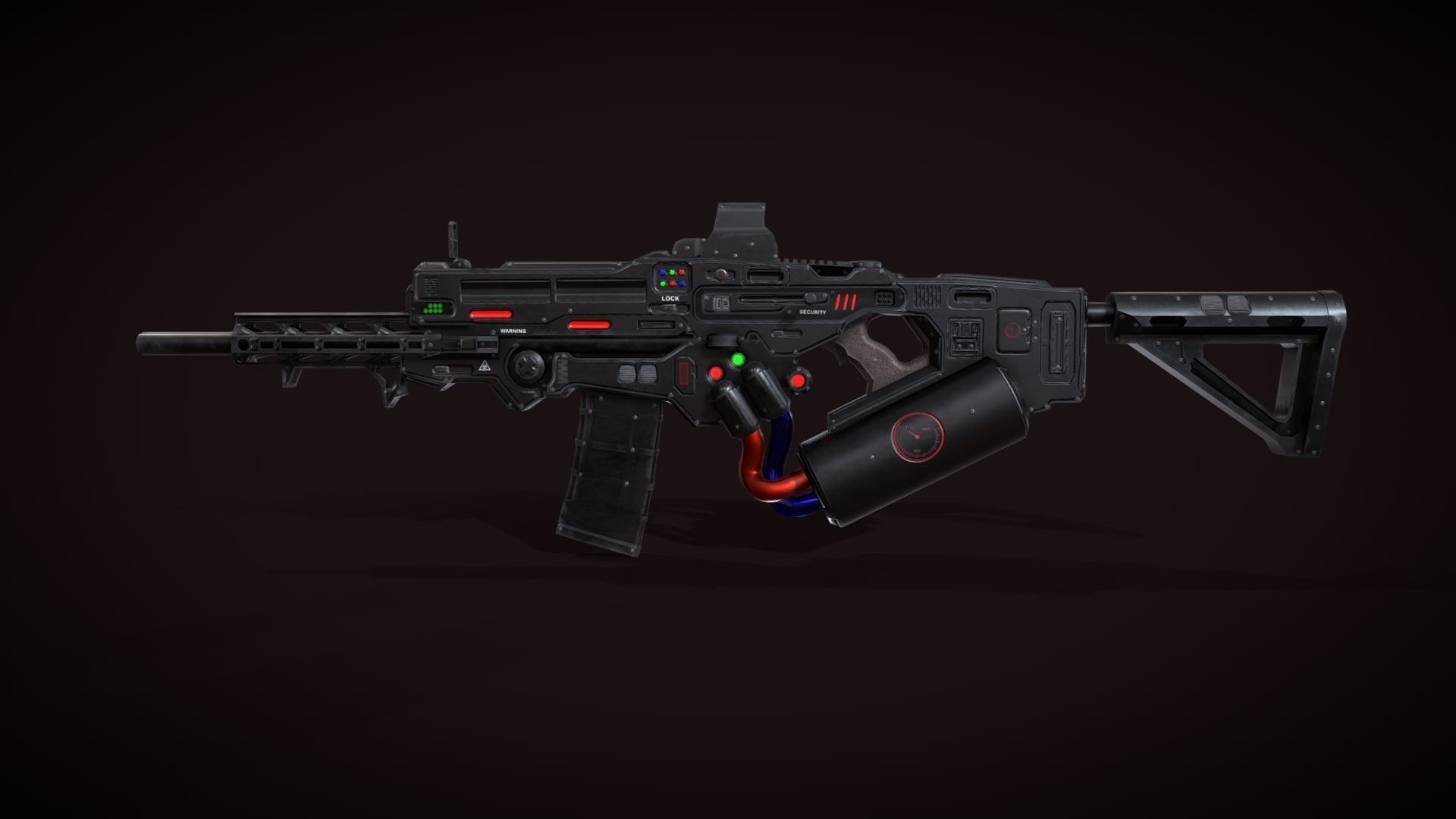 3D model Assault Rifle VR / AR / low-poly | CGTrader