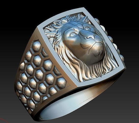 lion ring 3D model | CGTrader