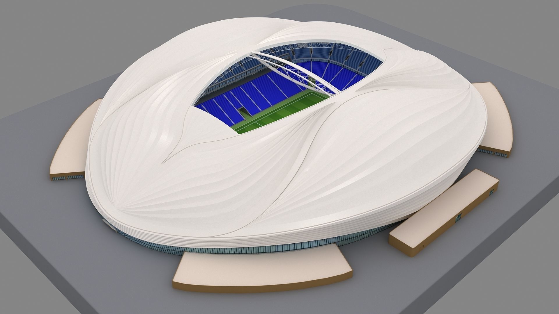 Al Janoub Stadium- Fifa World Cup 2022 Qatar 3D model 3D model | CGTrader