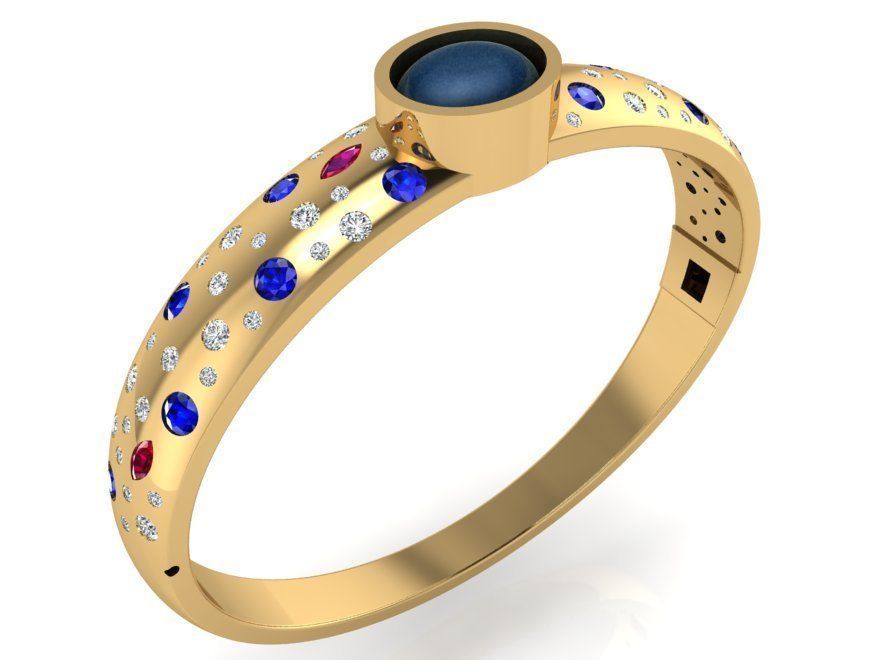 Round dark blue ring 2975 3D print model 3D model 3D printable | CGTrader