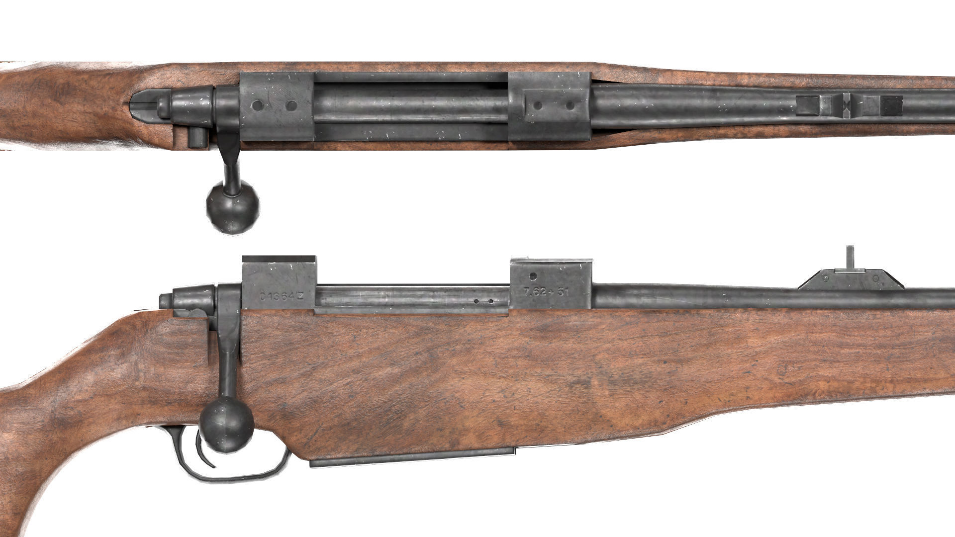 3D model MILITARY Game Ready Elmech EM-992 Croatian Sniper Rifle VR ...