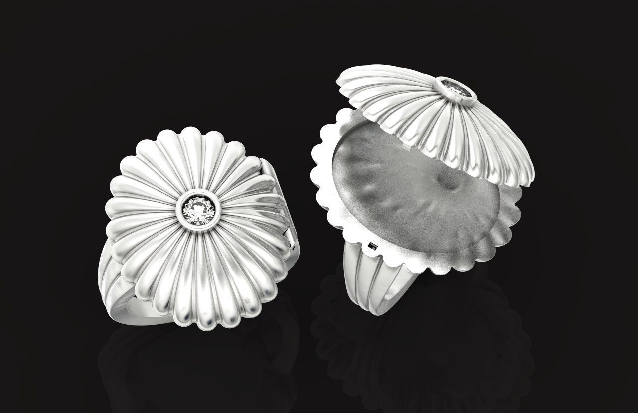 vintage Borgia venom secret open ring 671 3D model 3D printable | CGTrader