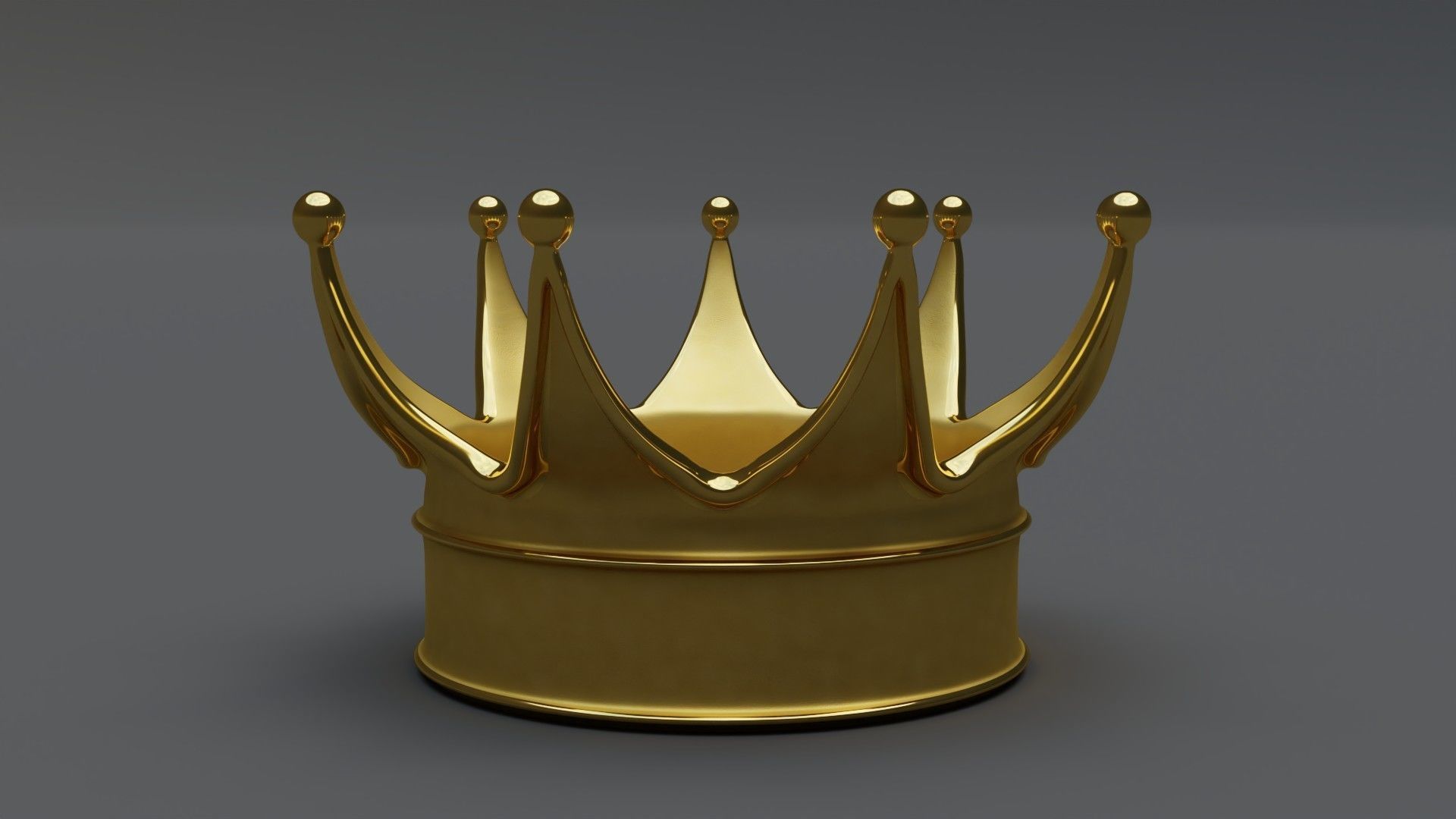 3D model Gold crown VR / AR / low-poly | CGTrader