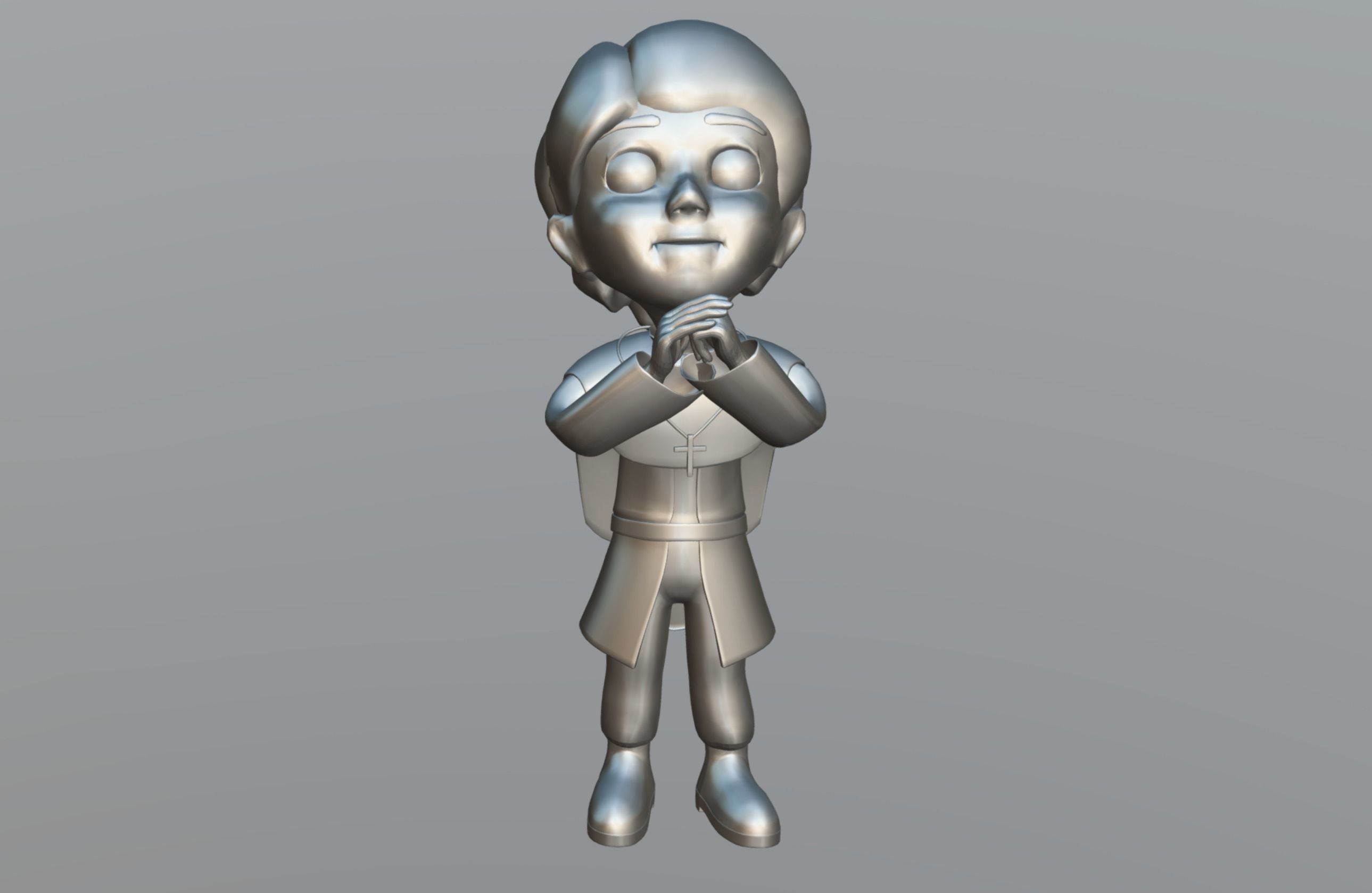 3D model Cartoon Priest VR / AR / low-poly rigged animated | CGTrader