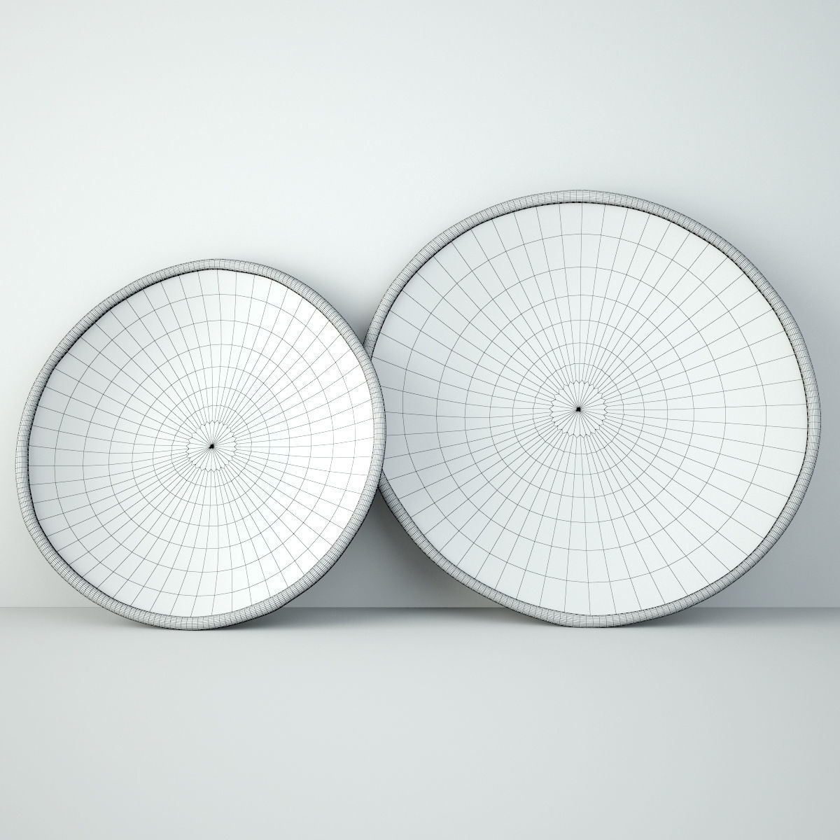 Bamboo Woven Round Trays 3D model | CGTrader