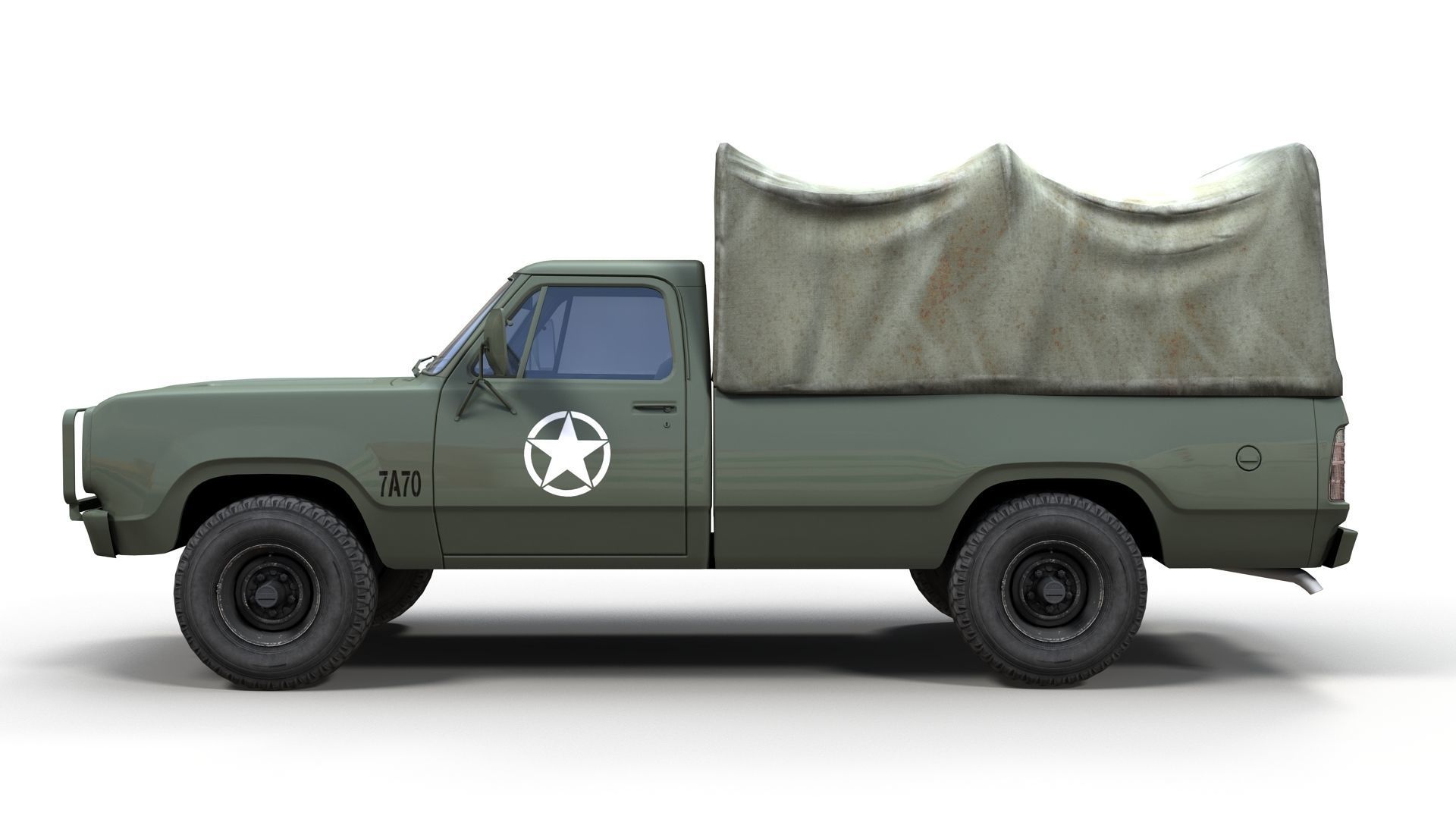 3D model Dodge D100 military truck VR / AR / low-poly | CGTrader