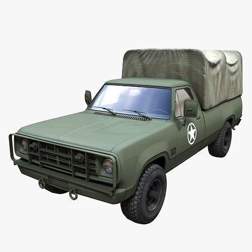 3D model Dodge D100 military truck VR / AR / low-poly | CGTrader