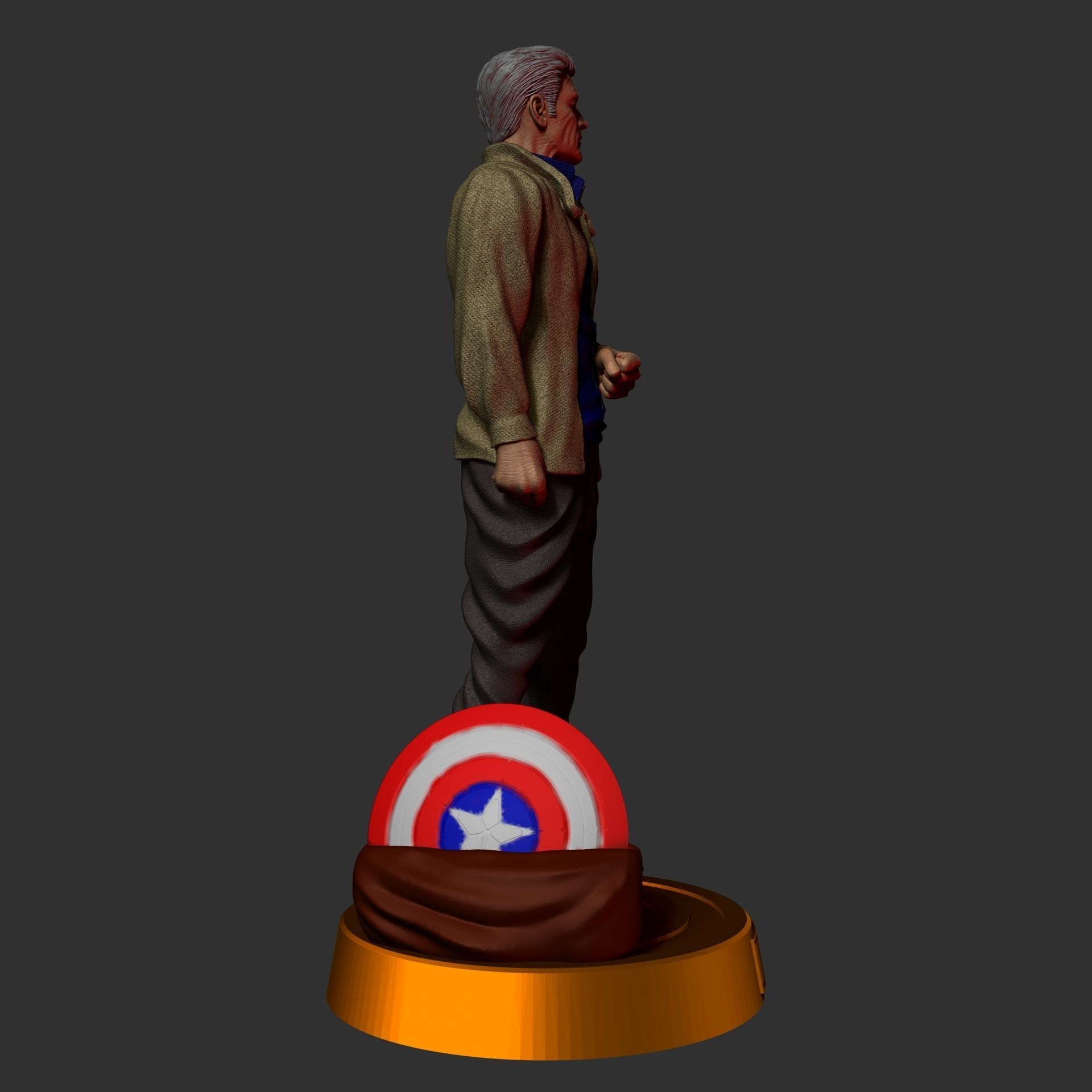 Old Steve Rogers - Endgame Version - Old Captain America 3D model 3D ...