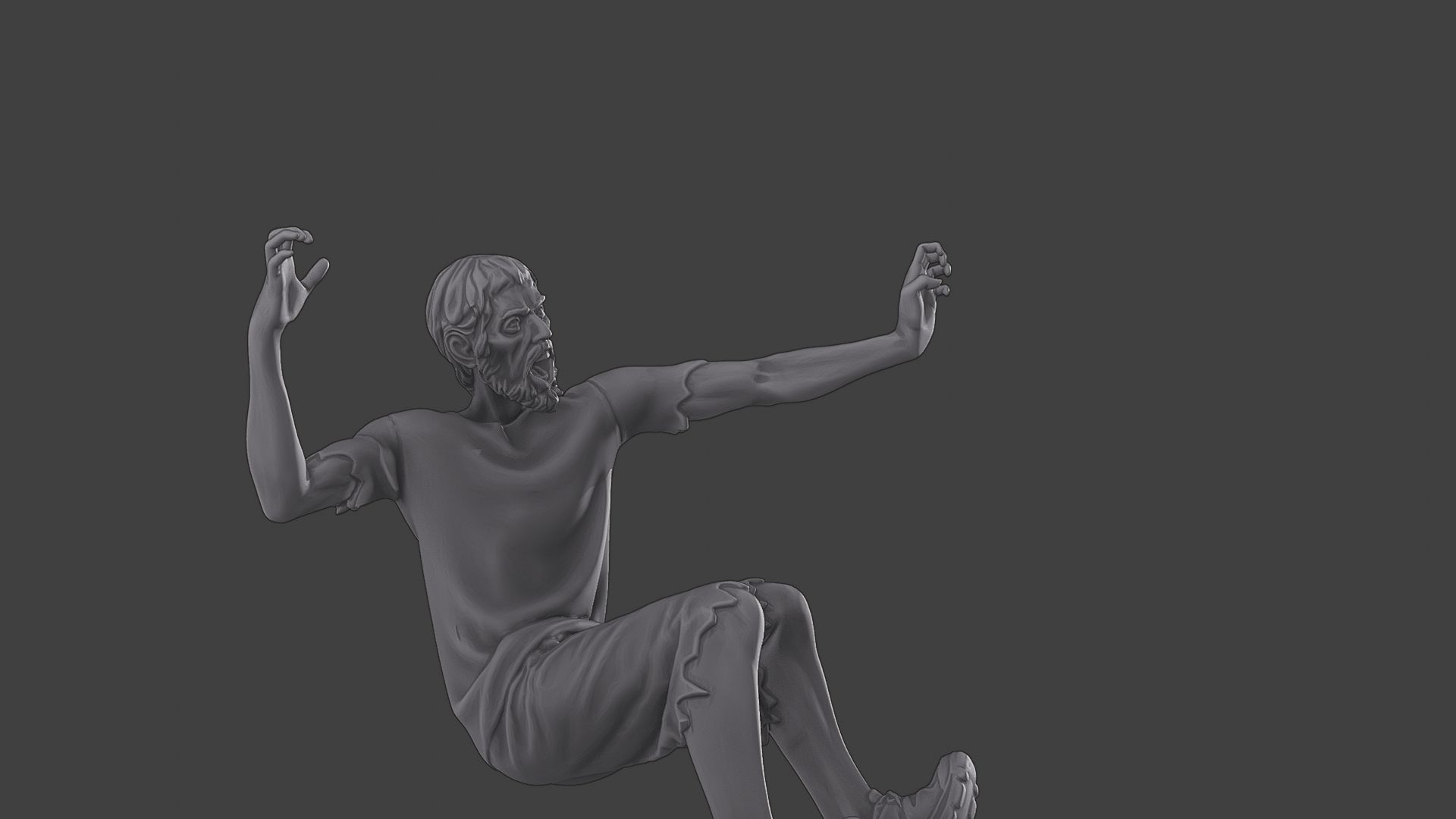 Casual Zombie CZ3 0006 3D model 3D printable | CGTrader