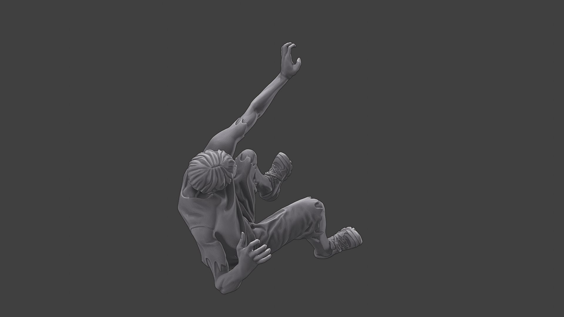 Casual Zombie CZ3 0006 3D model 3D printable | CGTrader