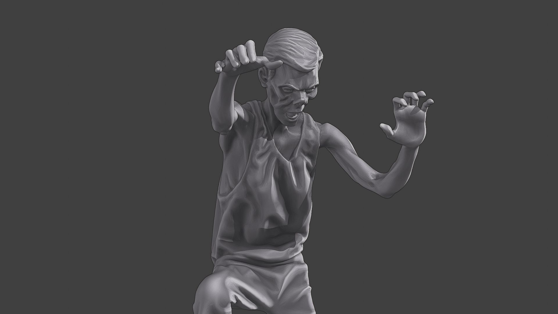 Casual Zombie CZ3 0007 3D model 3D printable | CGTrader