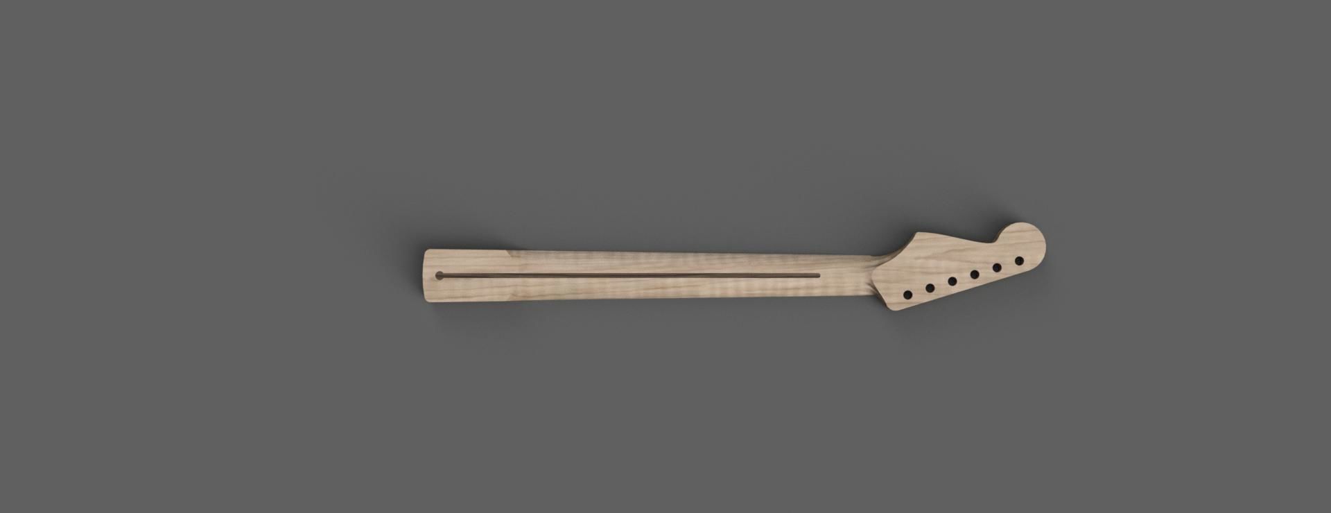 CNC Fender Stratocaster Guitar Neck 3D CAD Model 3D model | CGTrader
