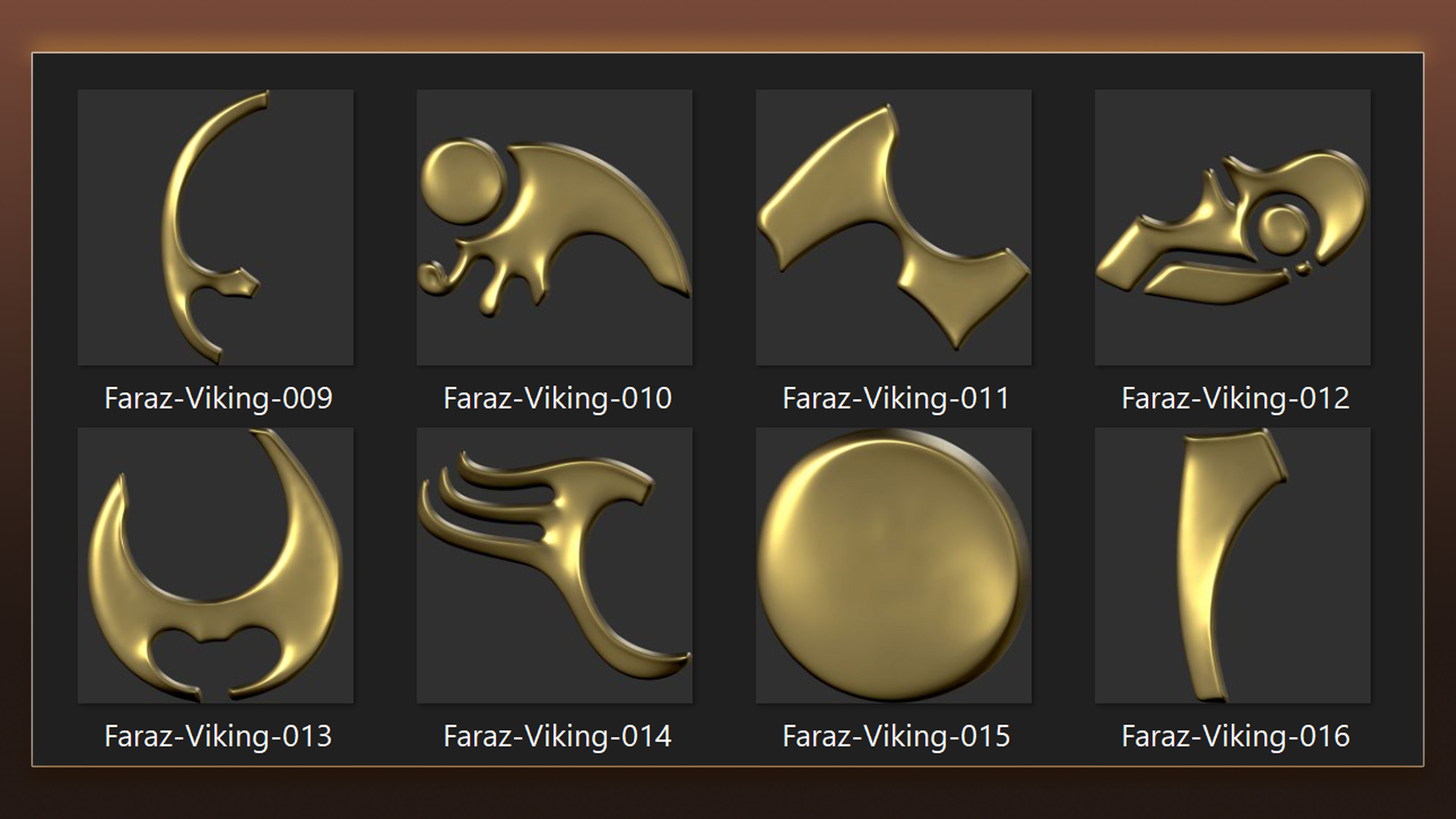 110 Viking element alpha brush and 3D Model 3D model | CGTrader